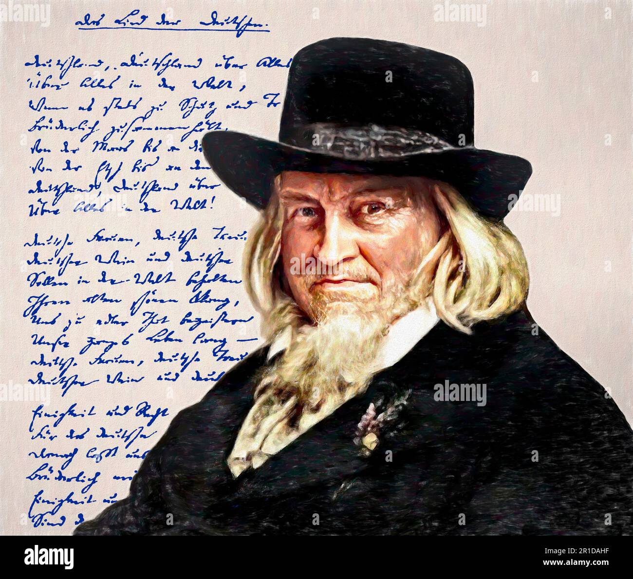 August Heinrich Hoffmann, Hoffmann von Fallersleben, 1798 –1874, German ...