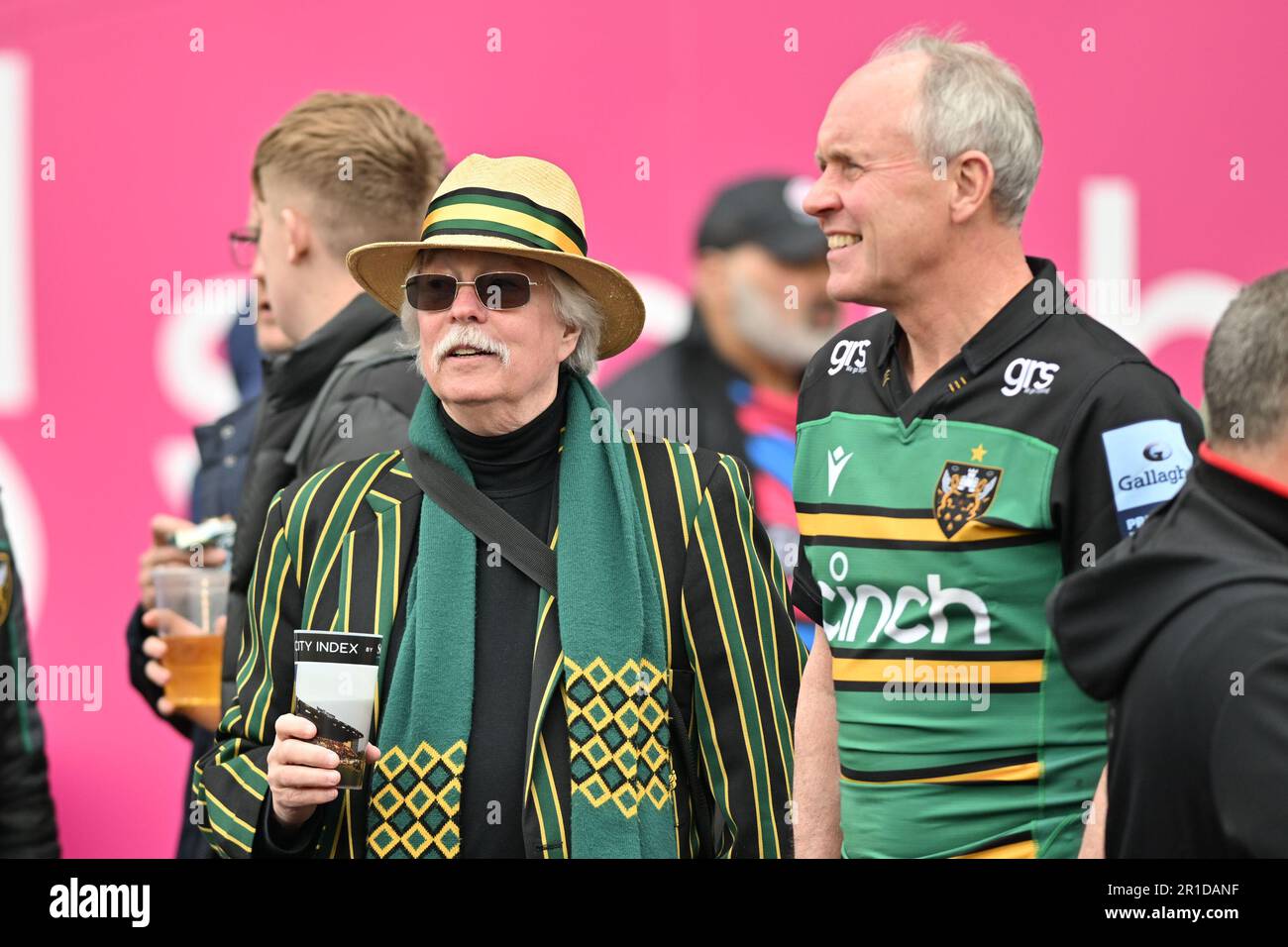 London, UK. 13th May 2023. Northampton Saints supporters during the ...