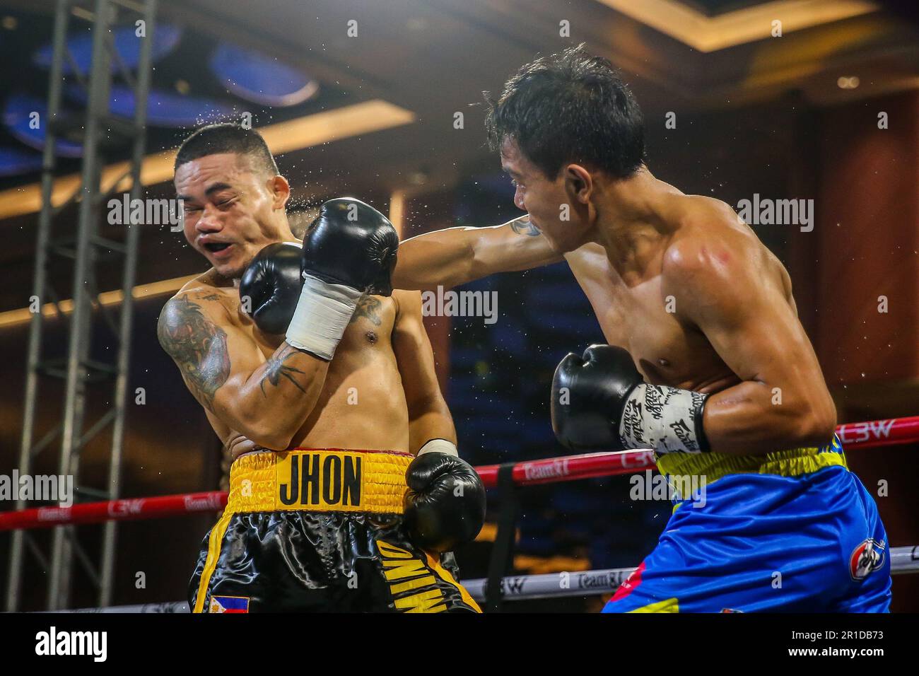 Paranaque City, Philippines. 13th May, 2023. Arnel Baconaje (R) and ...
