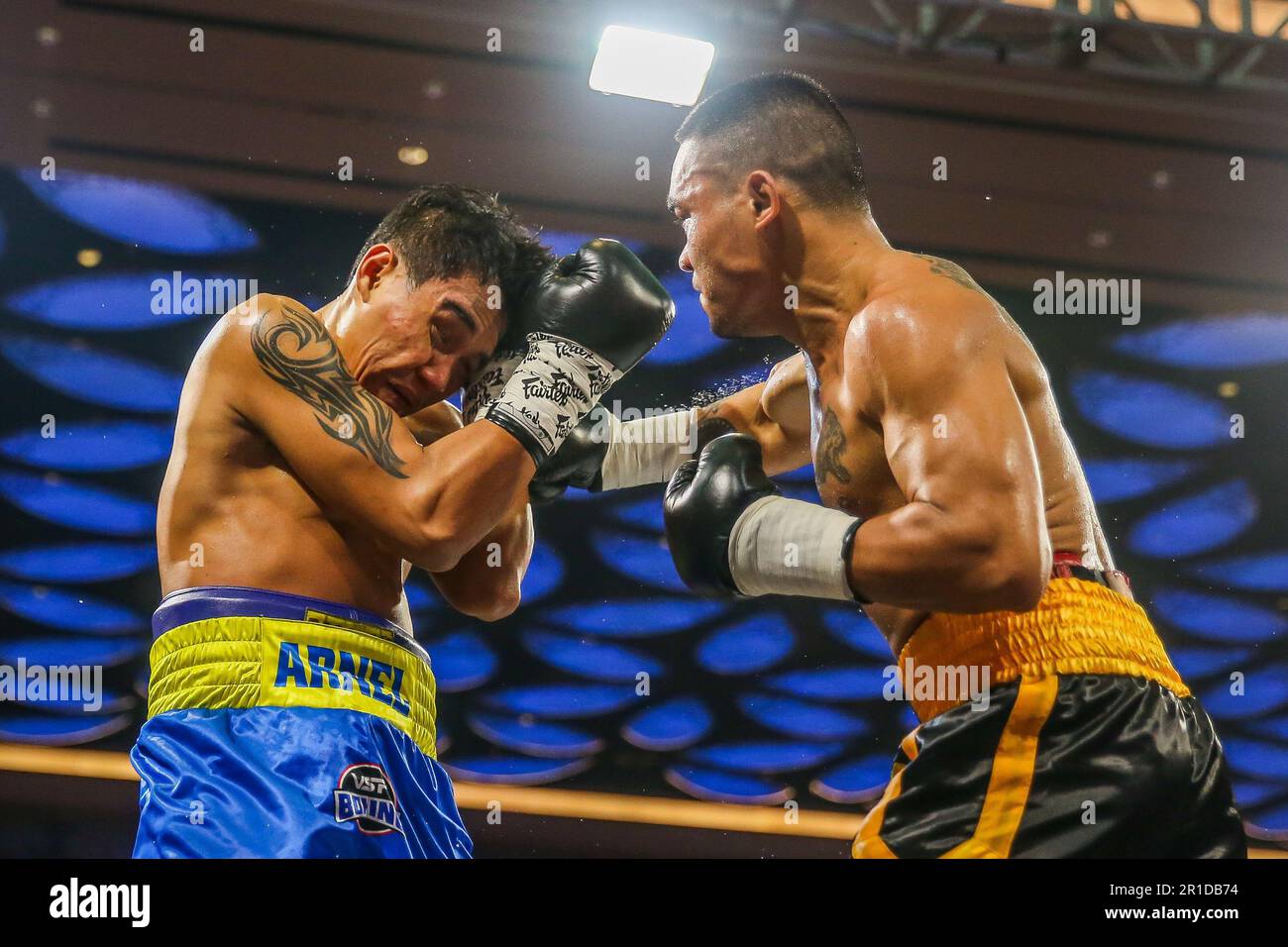 Paranaque City, Philippines. 13th May, 2023. Arnel Baconaje (L) and ...