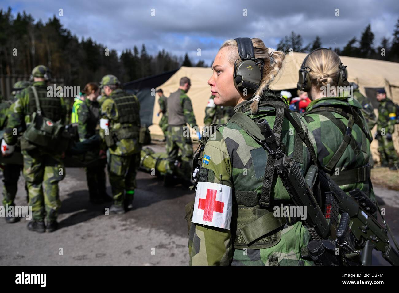 As part of the military exercise Aurora 23, the Swedish Armed Forces ...