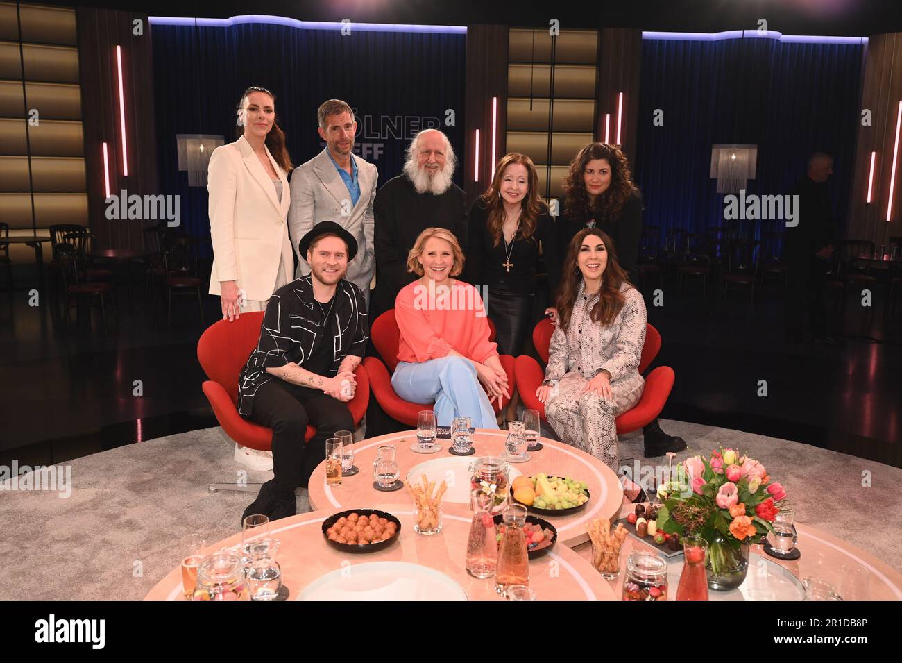 Cologne, Germany. 12th May, 2023. The guests and hosts of the WDR talk ...