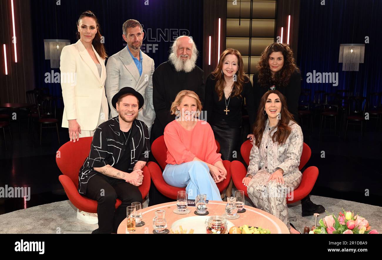 Cologne, Germany. 12th May, 2023. The guests and hosts of the WDR talk ...