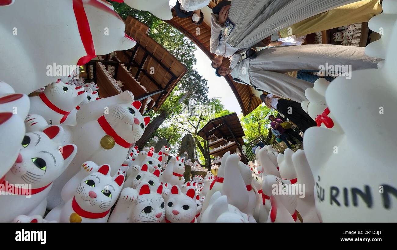 Tokyo Japan - May2 2023: Gotokuji, the famous cat shrine in tokyo ...