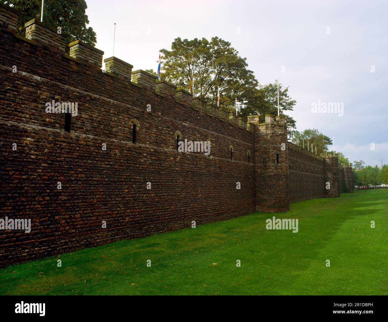 View NNW of the late C19th reconstructed east wall of the late 3rd ...