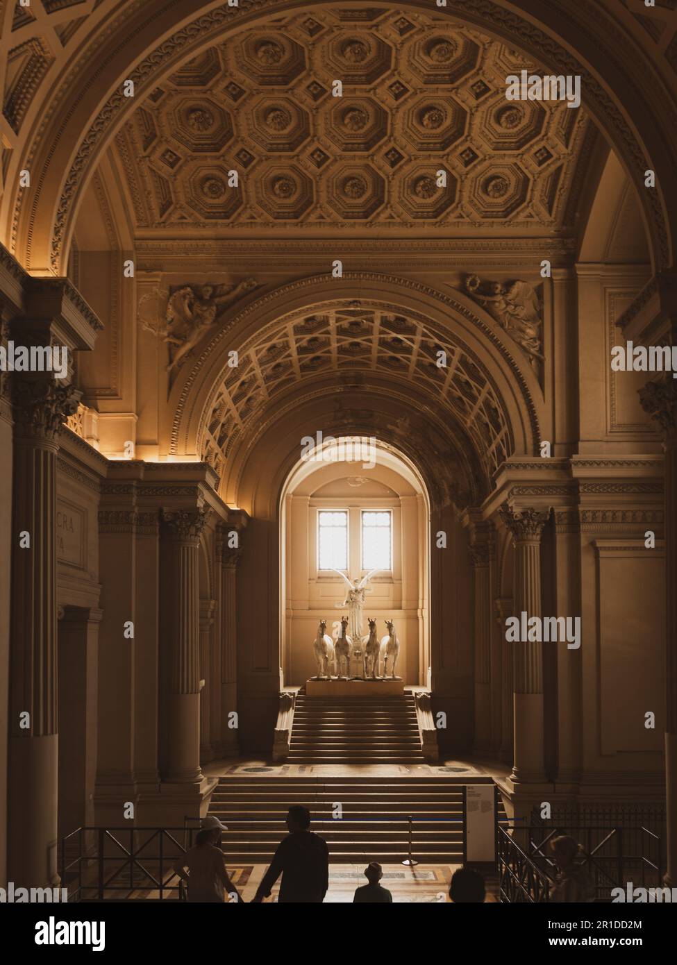 A magical architecture of a building in Rome, Italy with grand marble ...