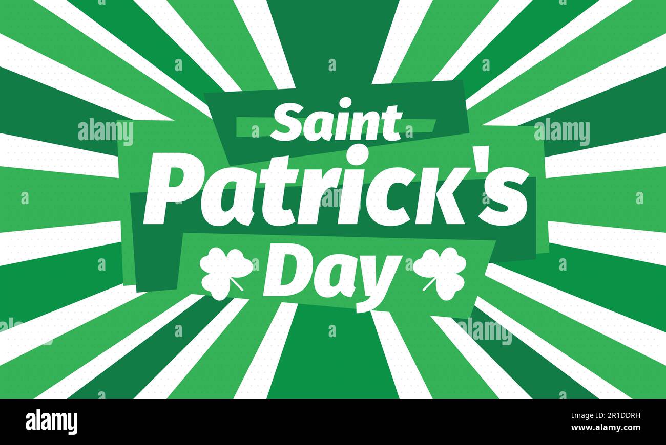 Happy Saint Patricks Day. Irish holiday. Celebrate in March 17. Clover ...
