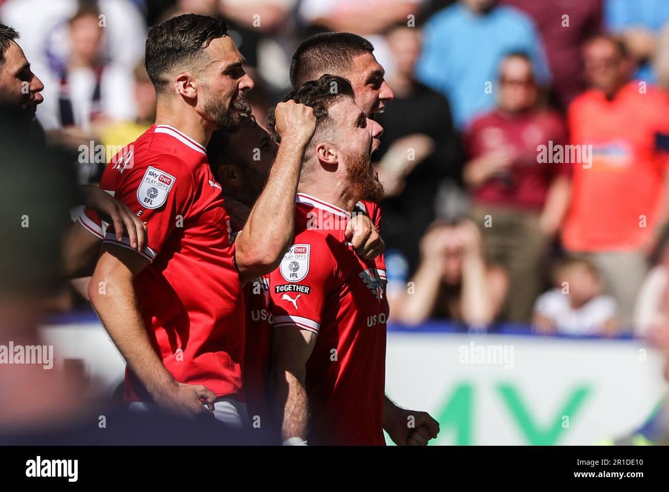 Nicky Cadden #7 of Barnsley celebrates his goal to make it 0-1 during ...