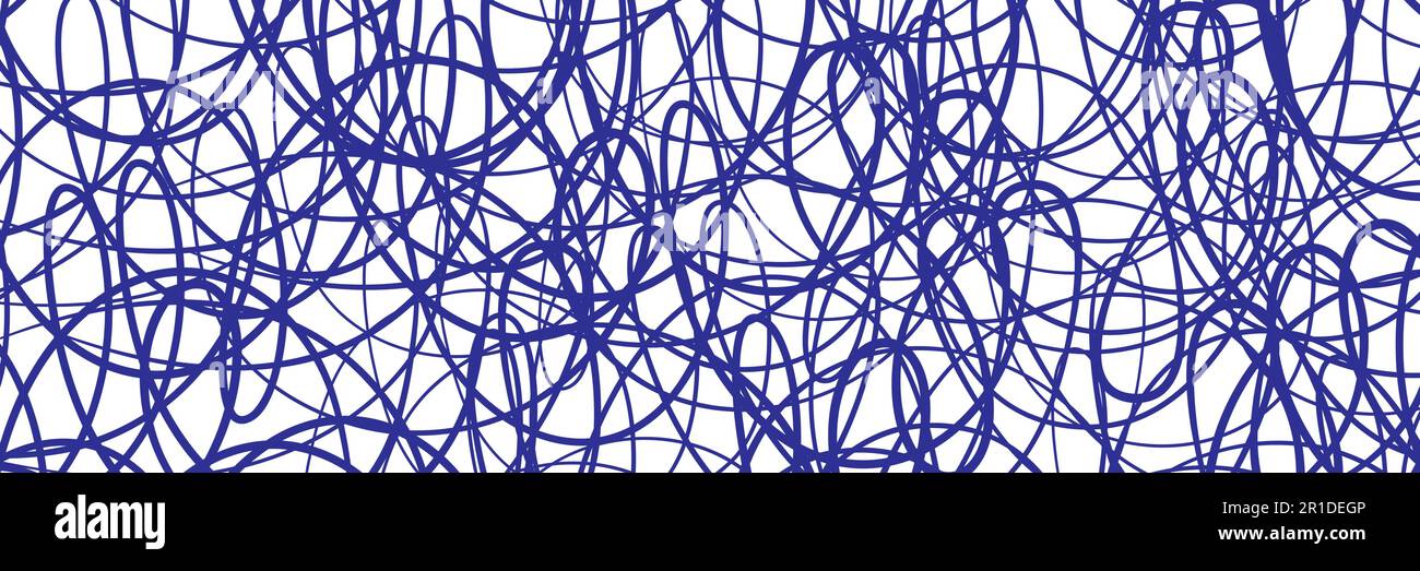 Abstract messy ink pen vector background. Hand drawn squiggle backdrop ...