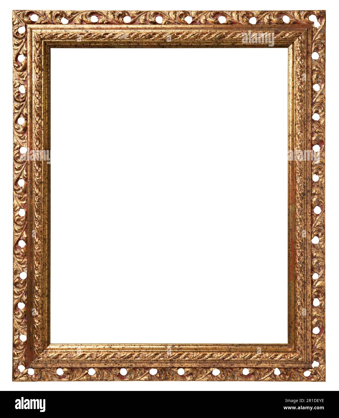 Golden frame for picture or photo. Gold frame isolated Stock Photo - Alamy