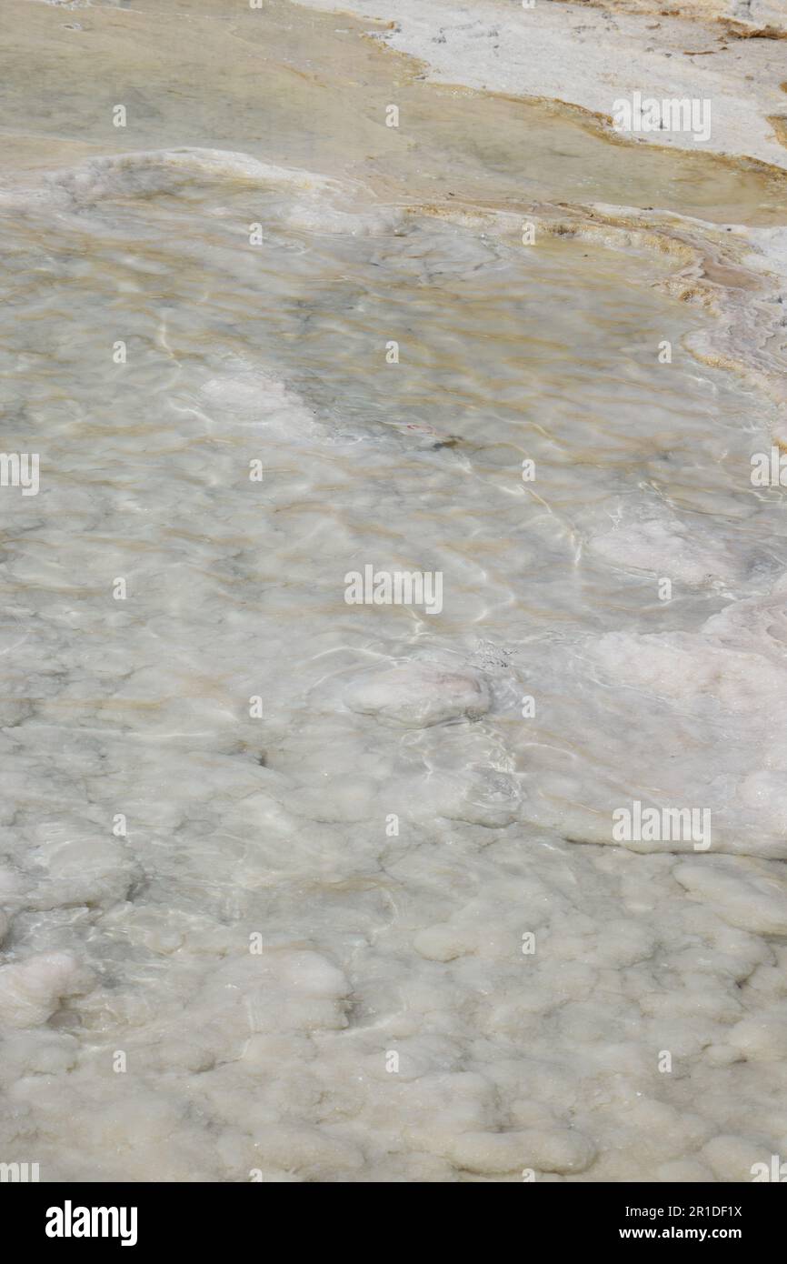 Sinking sea level, sinkholes and salt crystals - Coast of the Dead Sea ...