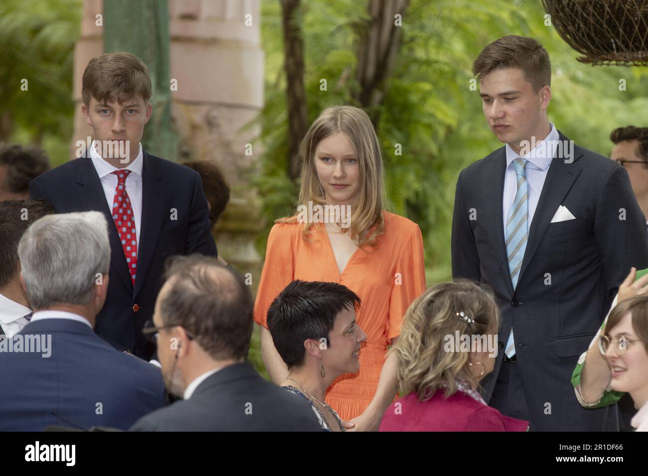 Brussels, Belgium. 13th May, 2023. Prince Emmanuel, Princess Eleonore ...