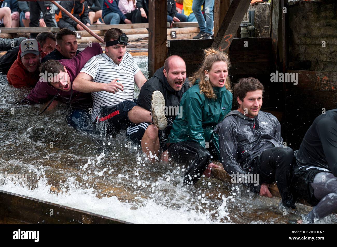 Wallenfels, Germany. 13th May, 2023. Philipp Nützel (r-l), Mona Kemmert ...