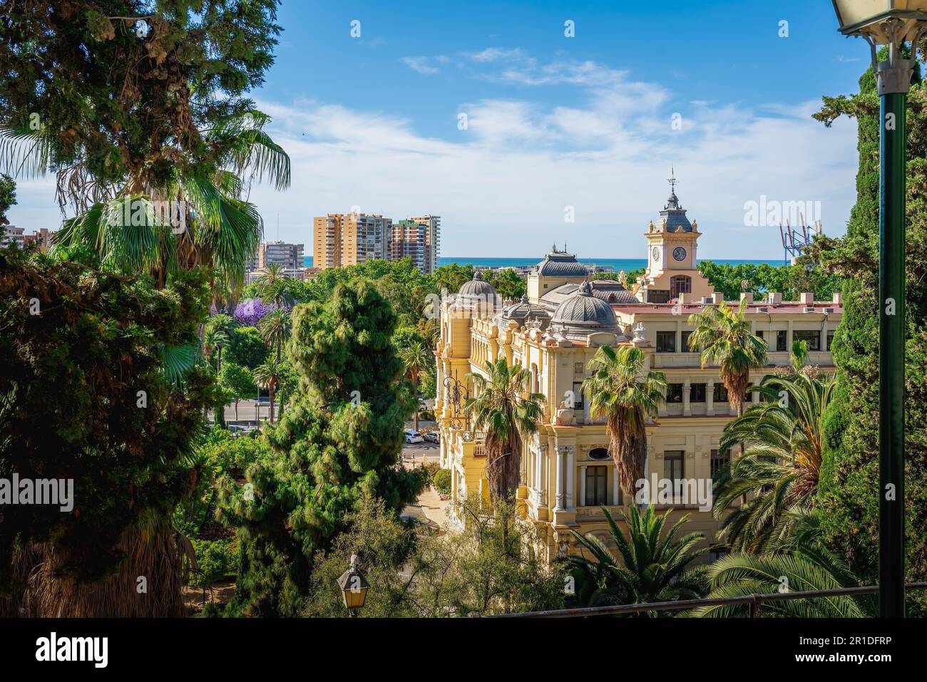 Aerial View of Malaga City Hall - Malaga, Andalusia, Spain Stock Photo ...