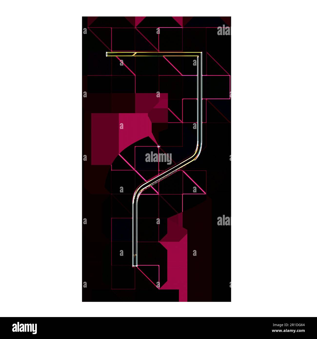 Number seven, modern design called light in the dark Stock Photo - Alamy