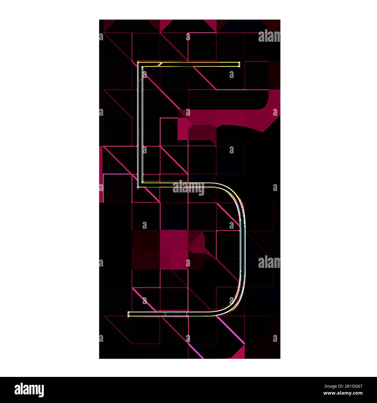 Number five, modern design called light in the dark Stock Photo - Alamy