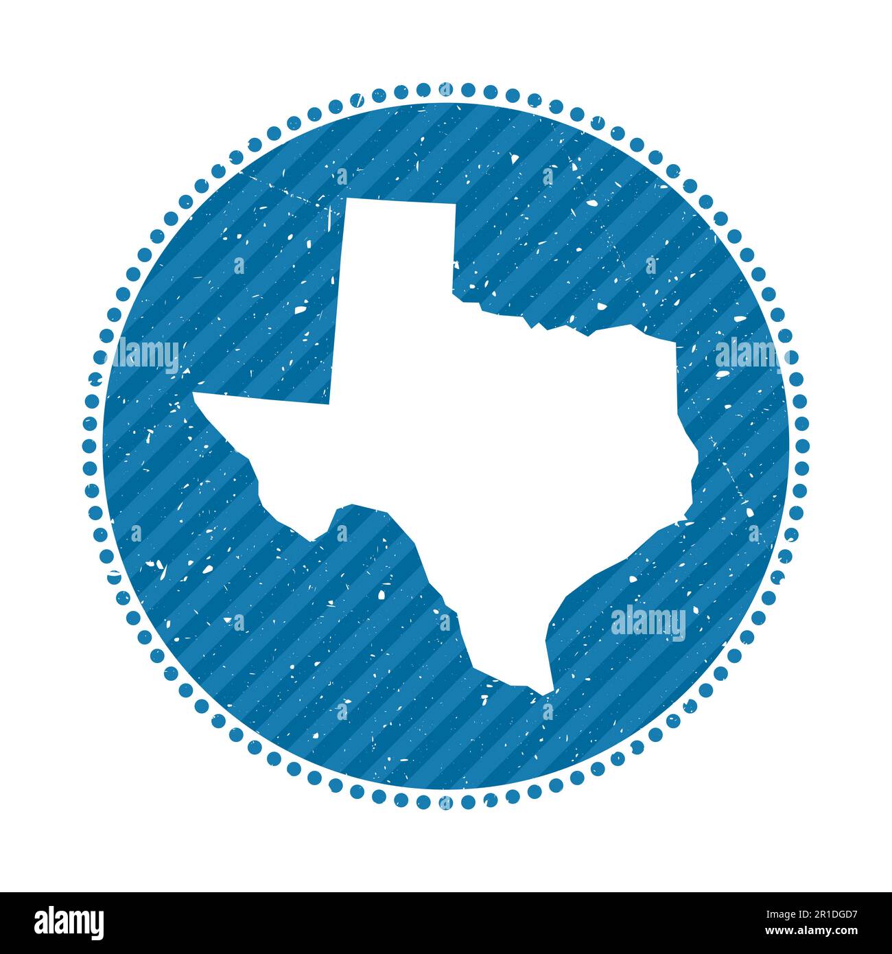 Texas striped retro travel sticker. Badge with map of US state, vector ...