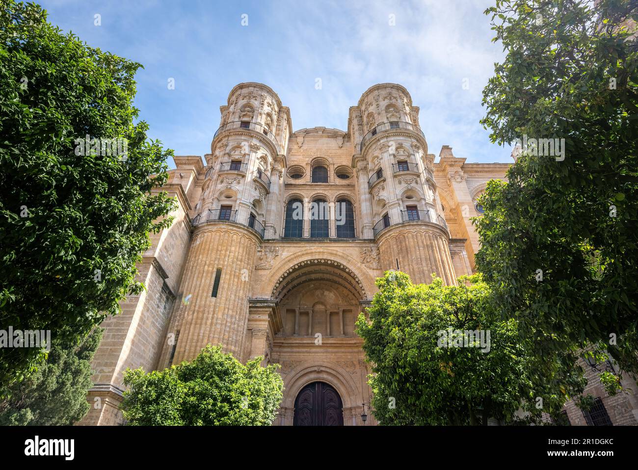 Malaga Cathedral East Facade - Malaga, Andalusia, Spain Stock Photo - Alamy