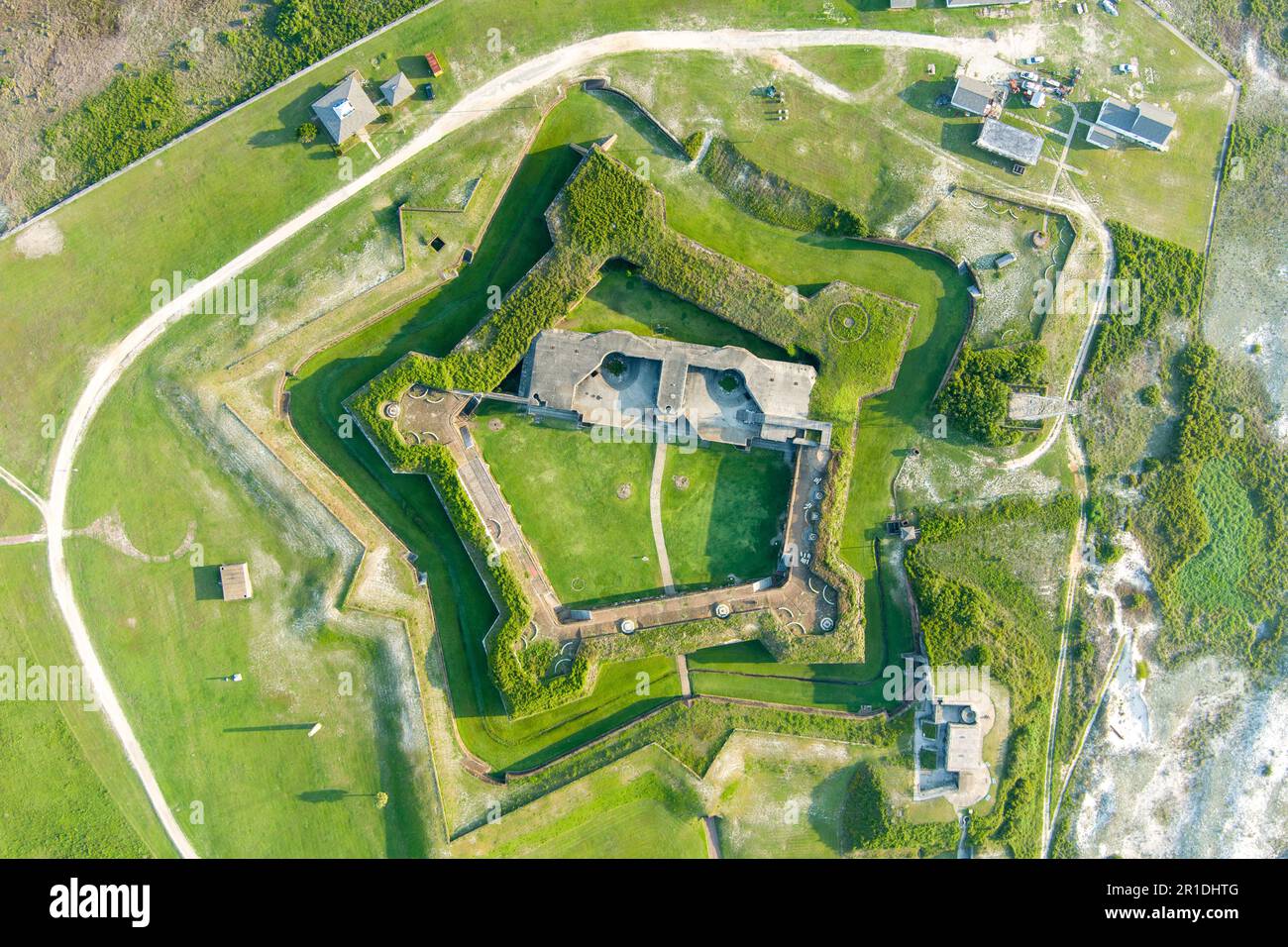 Aerial view of Fort Morgan, Alabama Stock Photo - Alamy