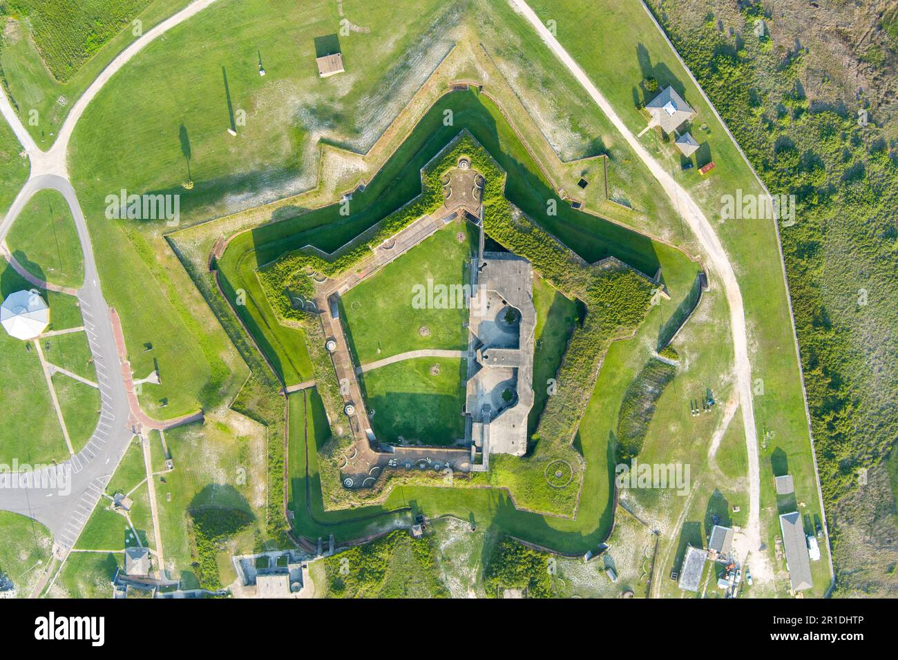 Aerial view of Fort Morgan, Alabama Stock Photo - Alamy
