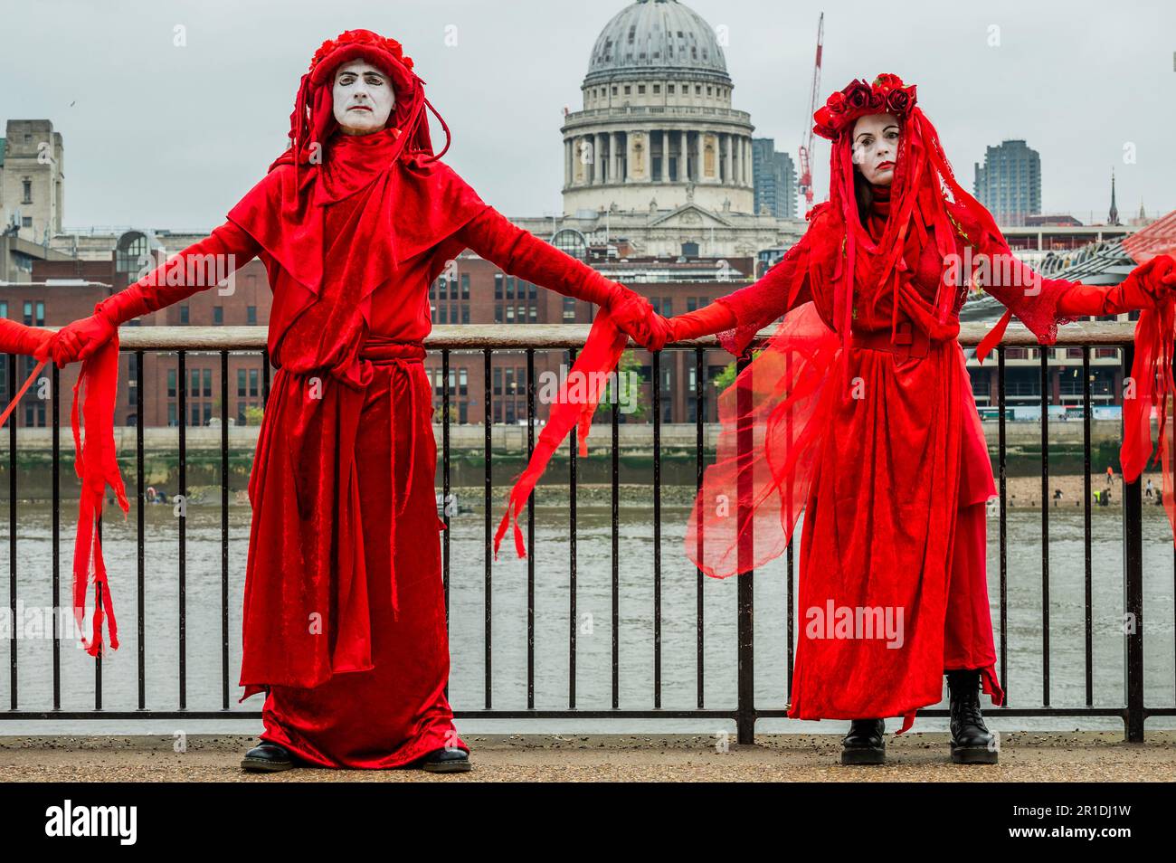 London, UK. 13th May, 2023. The red rebel brigade lends its support ...