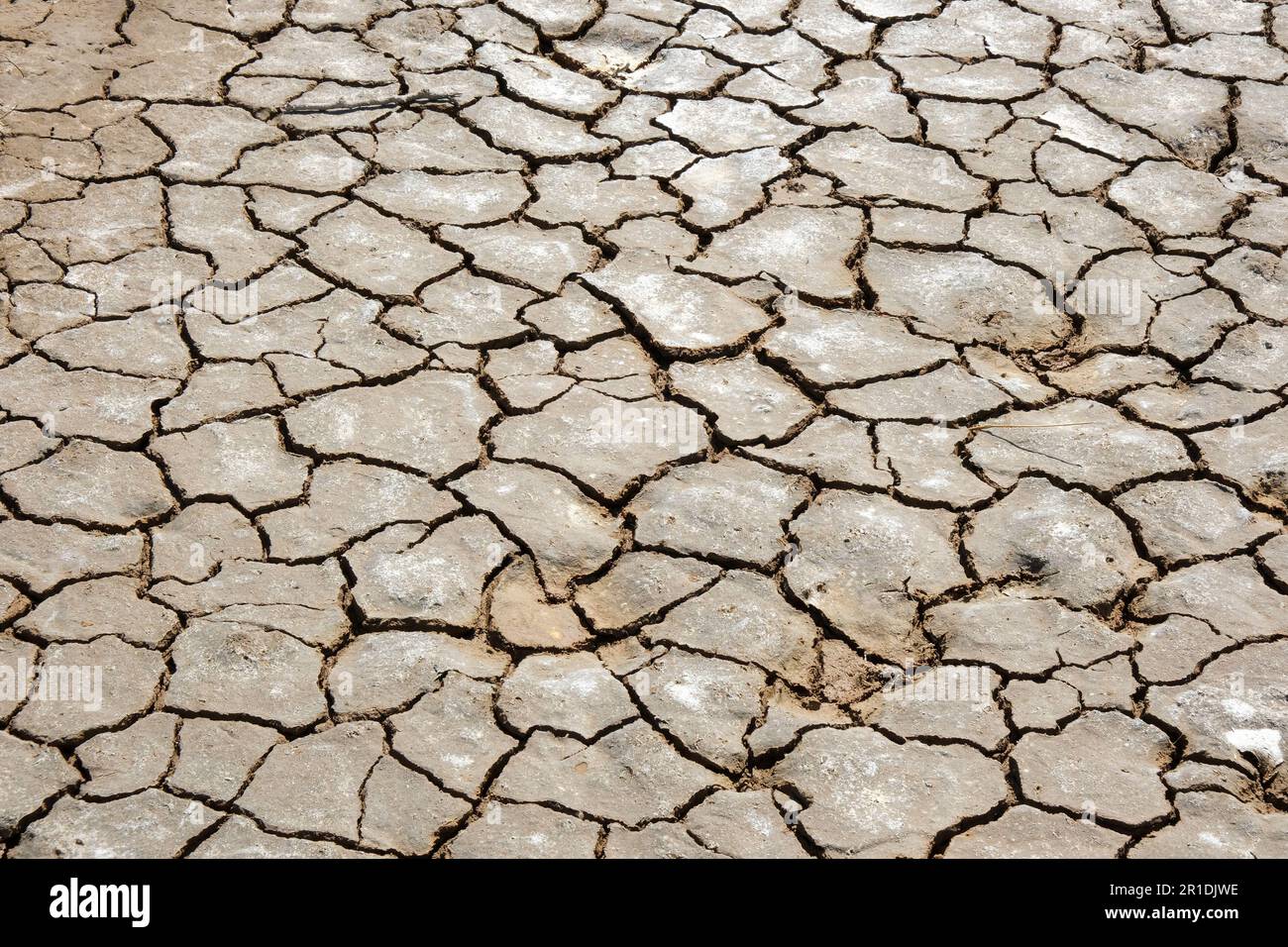 Drought, ground cracks, no hot water. Dry land in the dry season. Lack ...