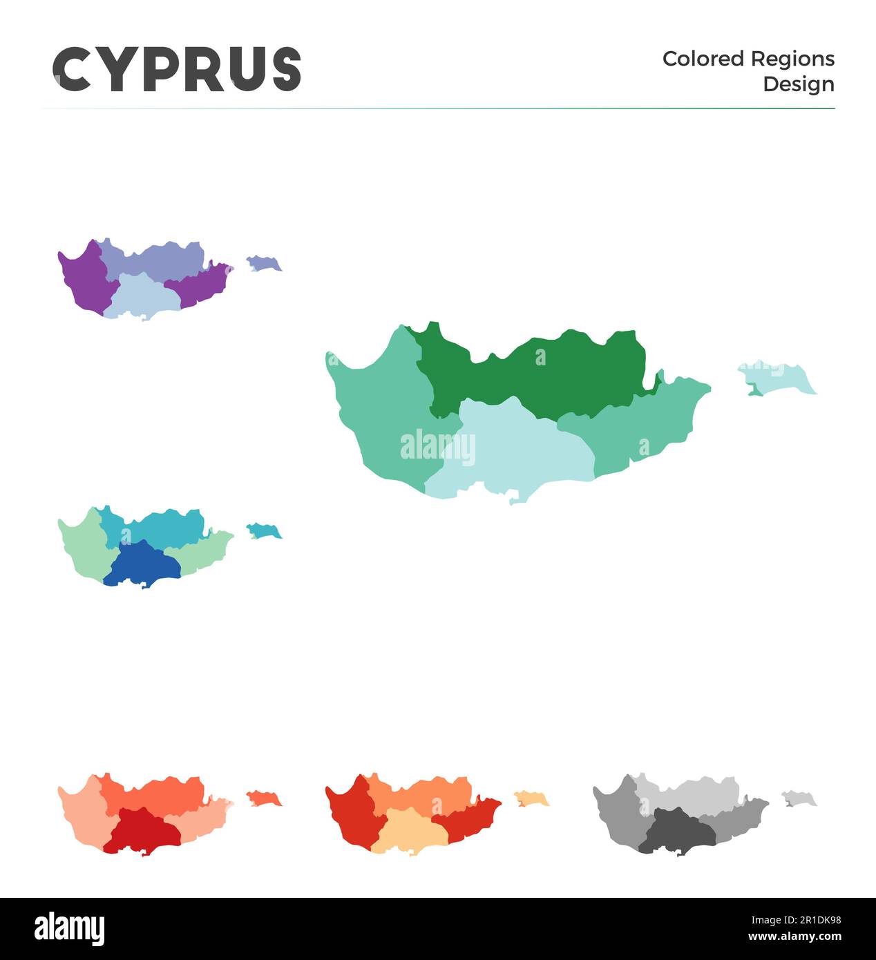 Cyprus map collection. Borders of Cyprus for your infographic. Colored ...
