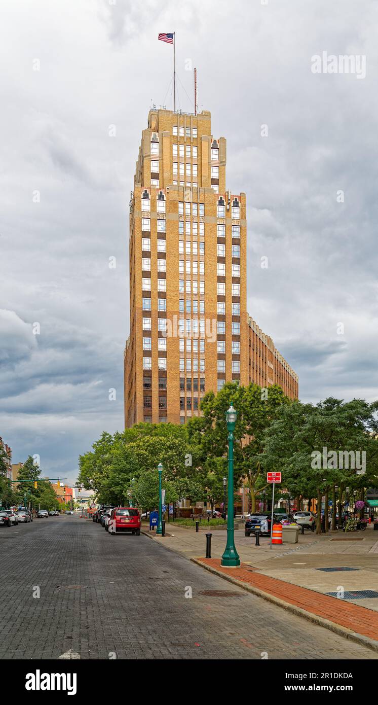 State Tower Building, viewed from East Water Street. Hanover Square is ...