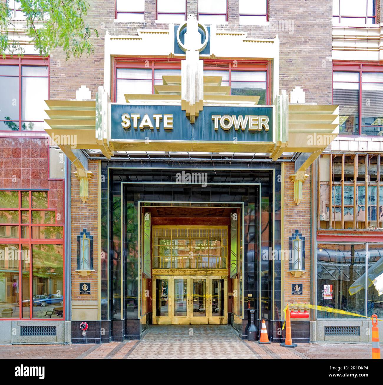 State Tower Building, City Place (East Genesee Street) entrance Stock ...