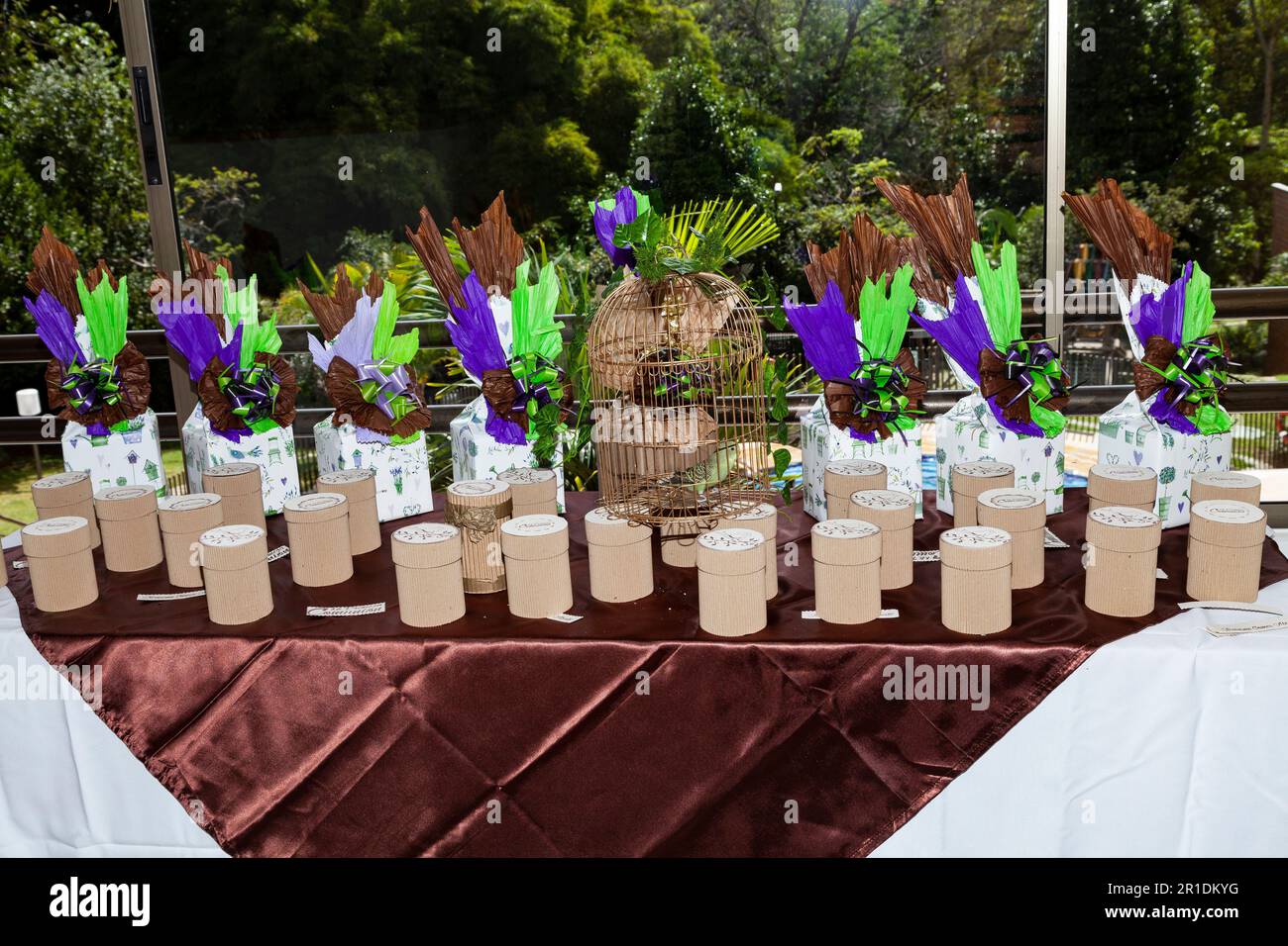 Social Event; Table Decorated With Souvenir For Guests At The Party ...
