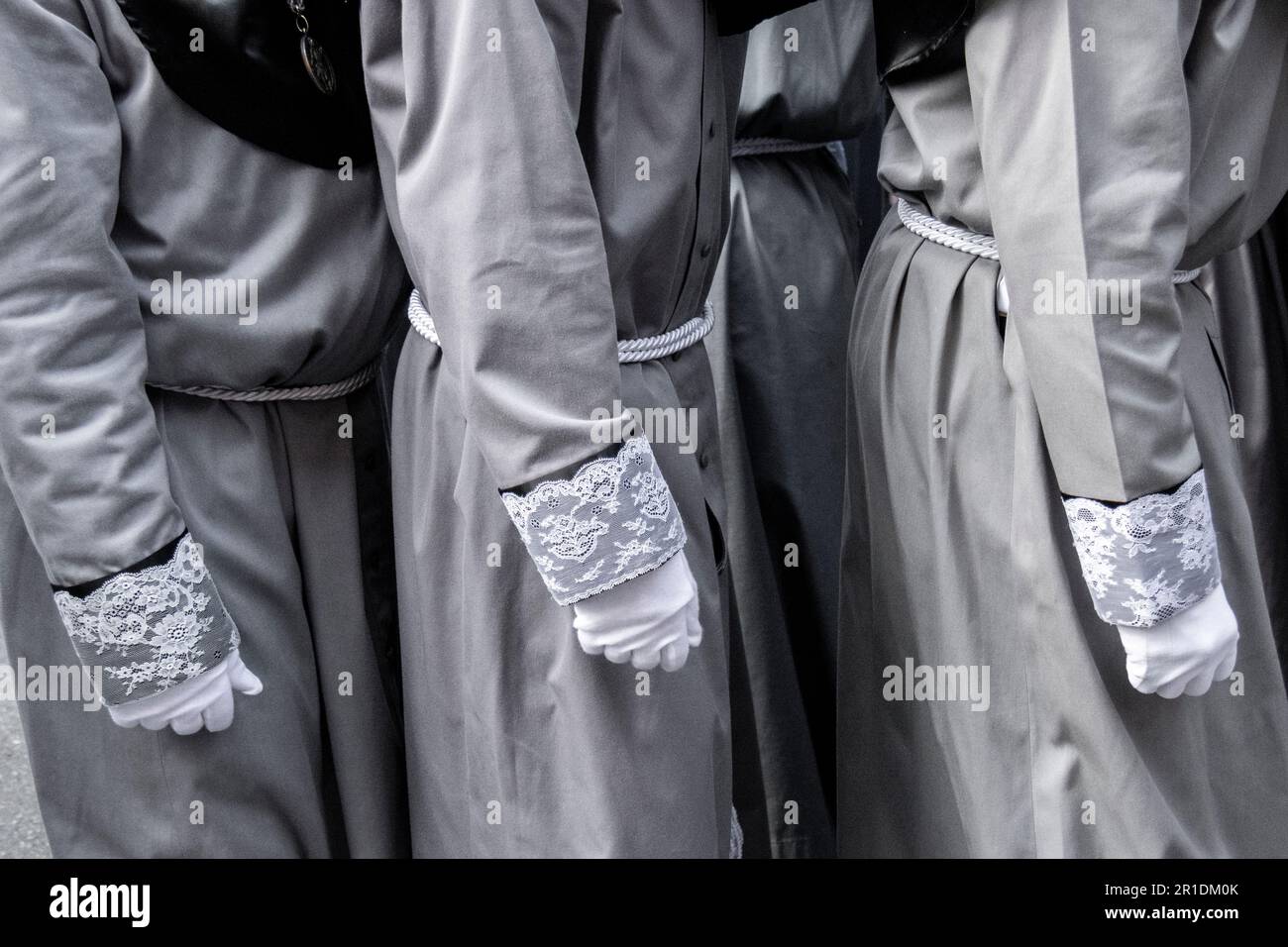 Detail of Members of the Penitential Brotherhood of the Sacred Passion ...