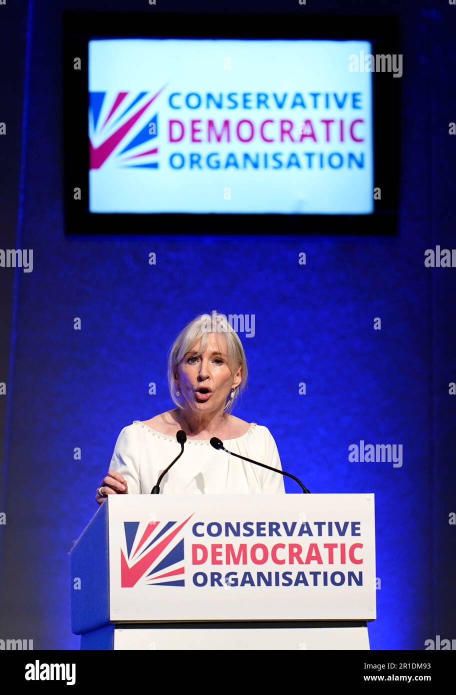 Nadine Dorries gives a speech during the Conservative Democratic ...