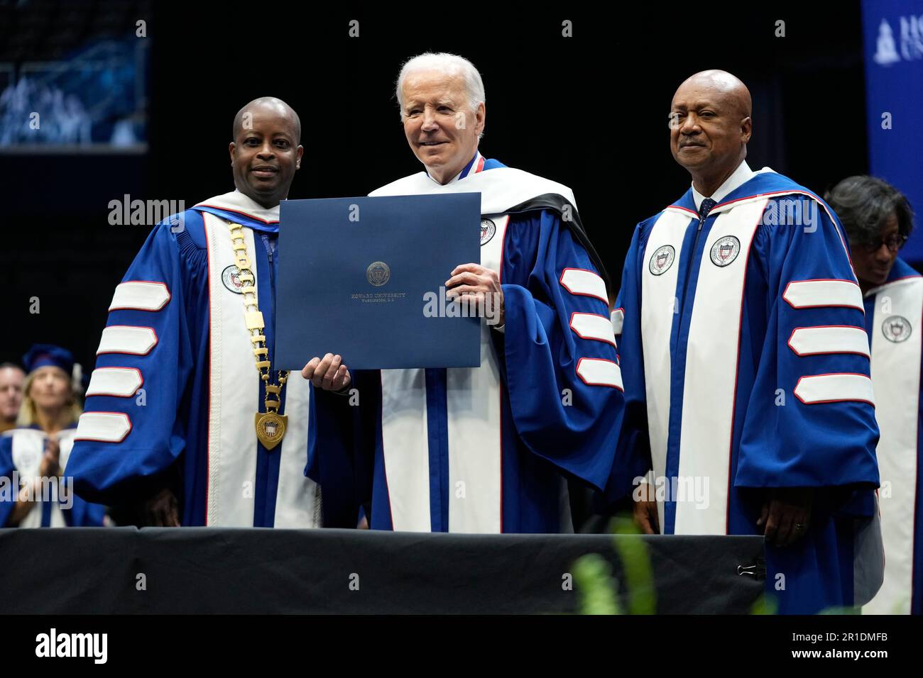 Howard University President Wayne A. I. Frederick, left, and Laurence ...