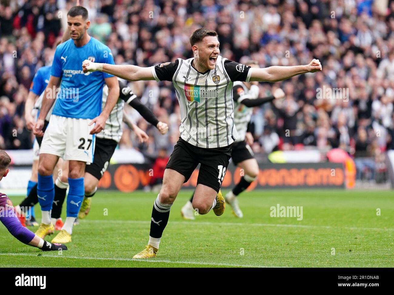 Notts County's Cedwyn Scott celebrates after John Bostock scores their ...