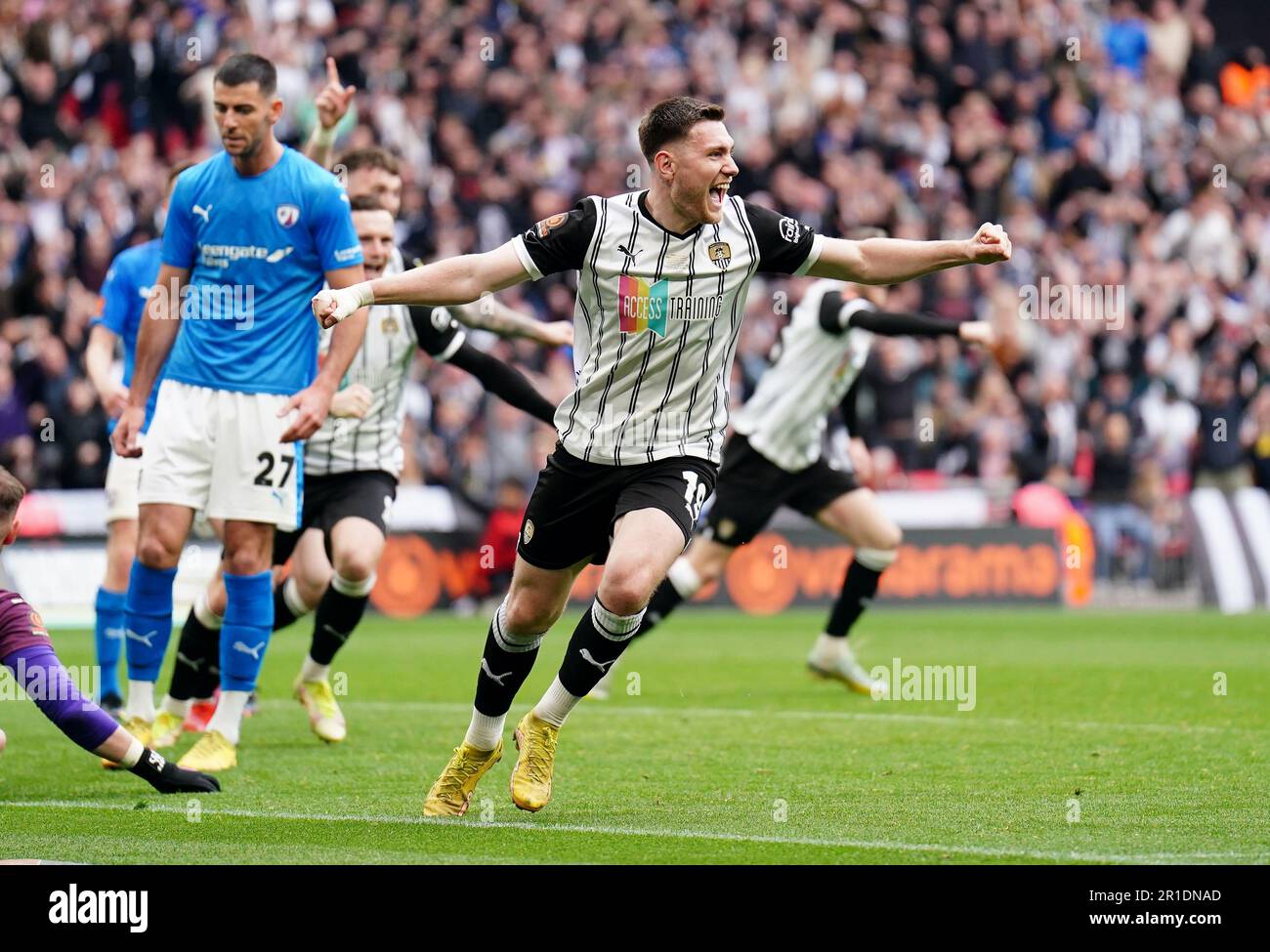 Notts County's Cedwyn Scott celebrates after John Bostock scores their ...