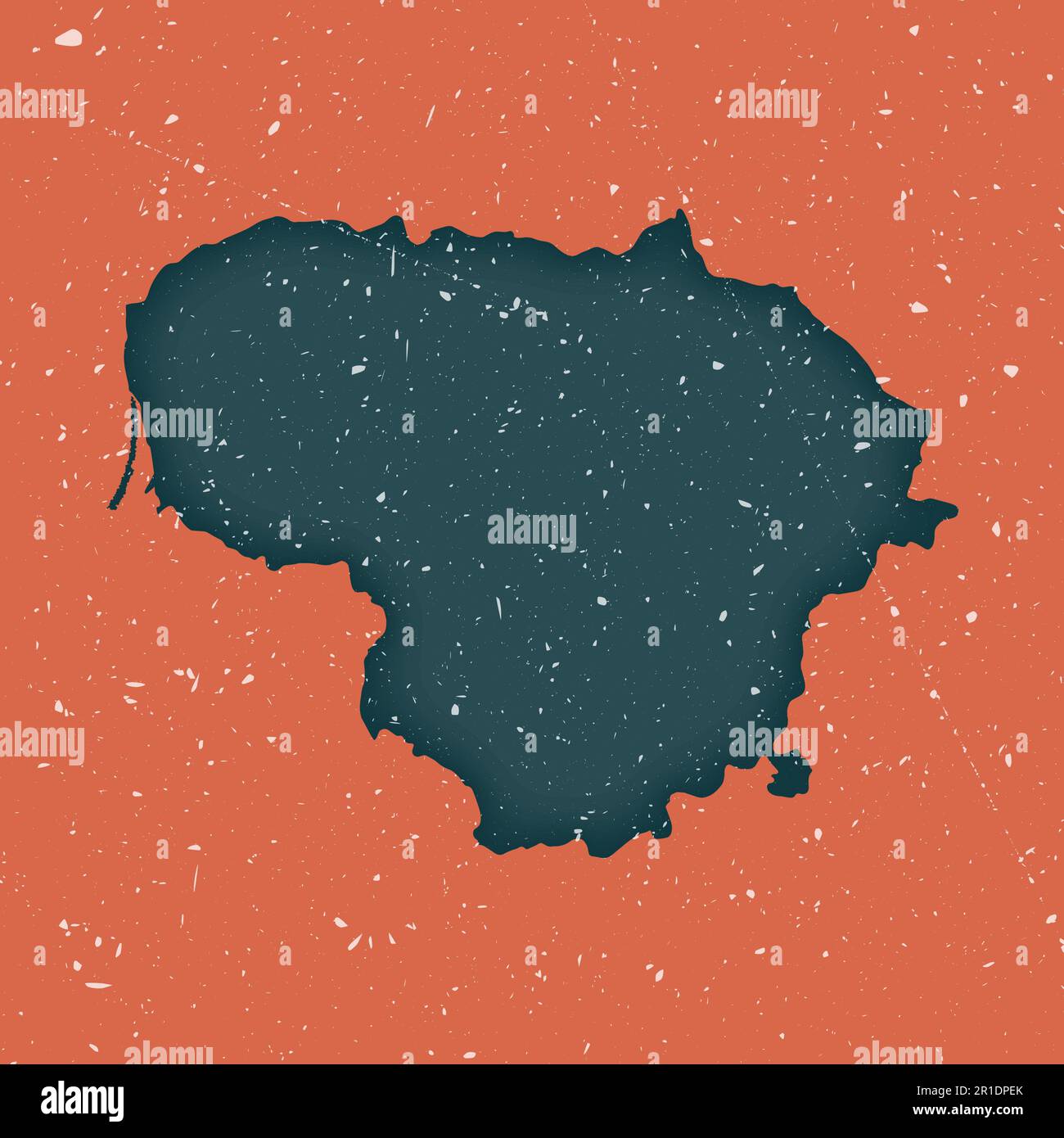 Lithuania vintage map. Grunge map of the country with distressed ...