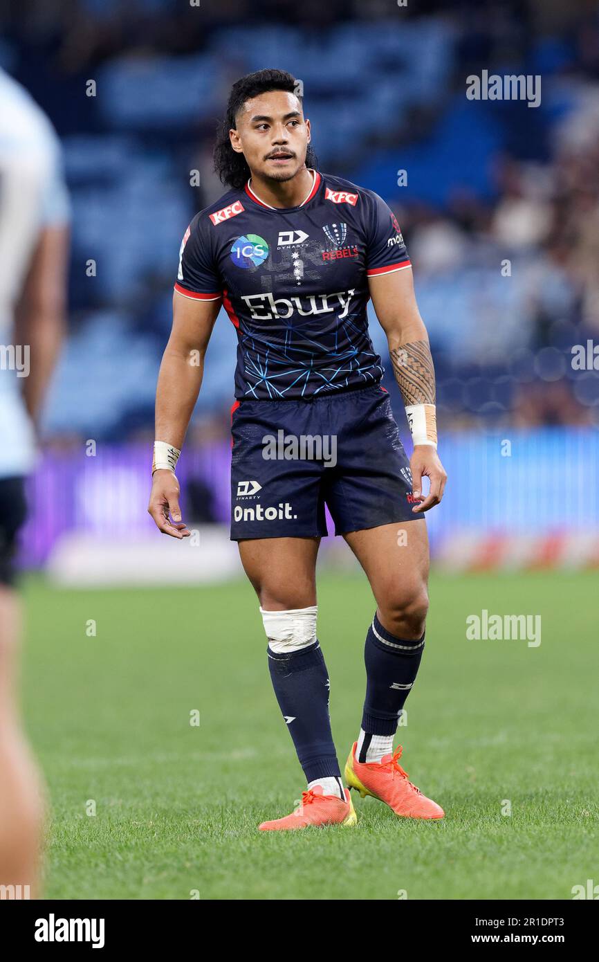 Sydney, Australia. 13th May, 2023. David Feliuai of the Rebels looks on ...