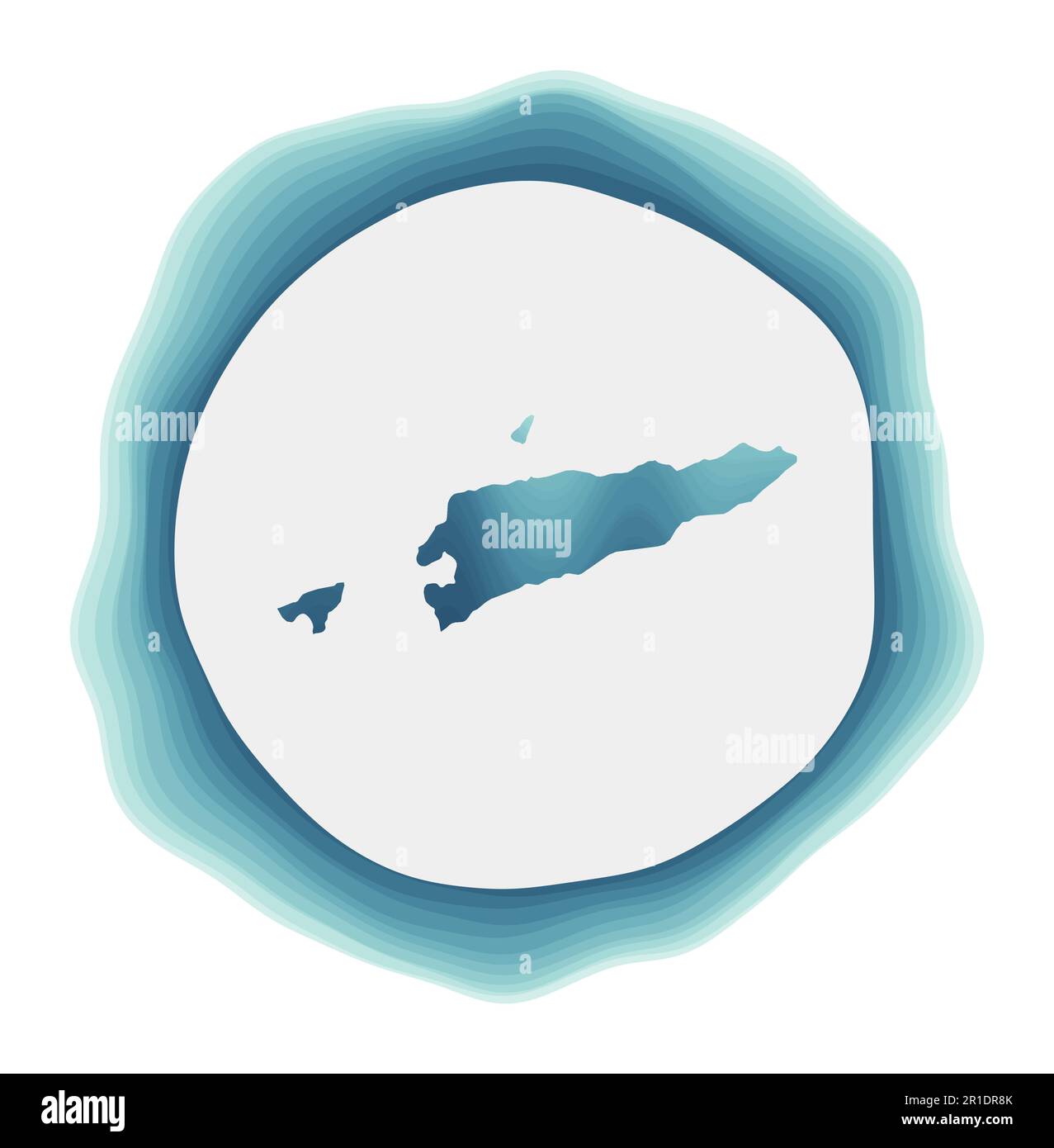 Timor-Leste logo. Badge of the country. Layered circular sign around ...