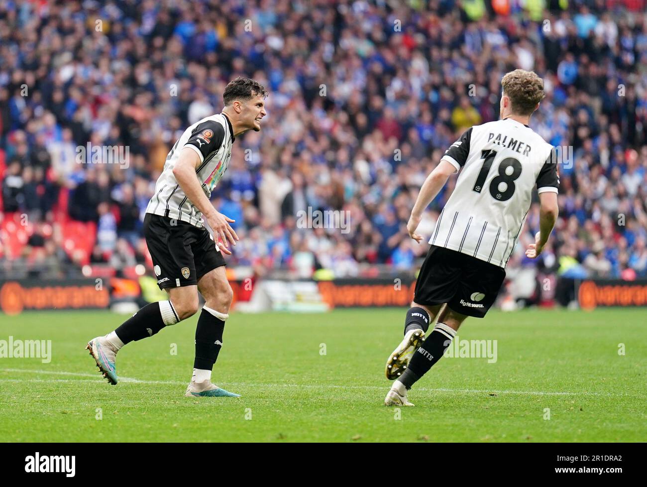 Notts County's Ruben Rodrigues (left) celebrates scoring their side's ...