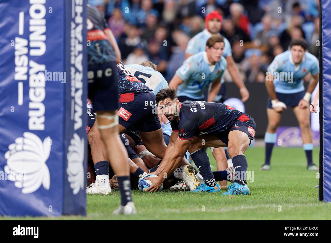 Sydney, Australia. 13th May, 2023. Ryan Louwrens of the Rebels prepares ...