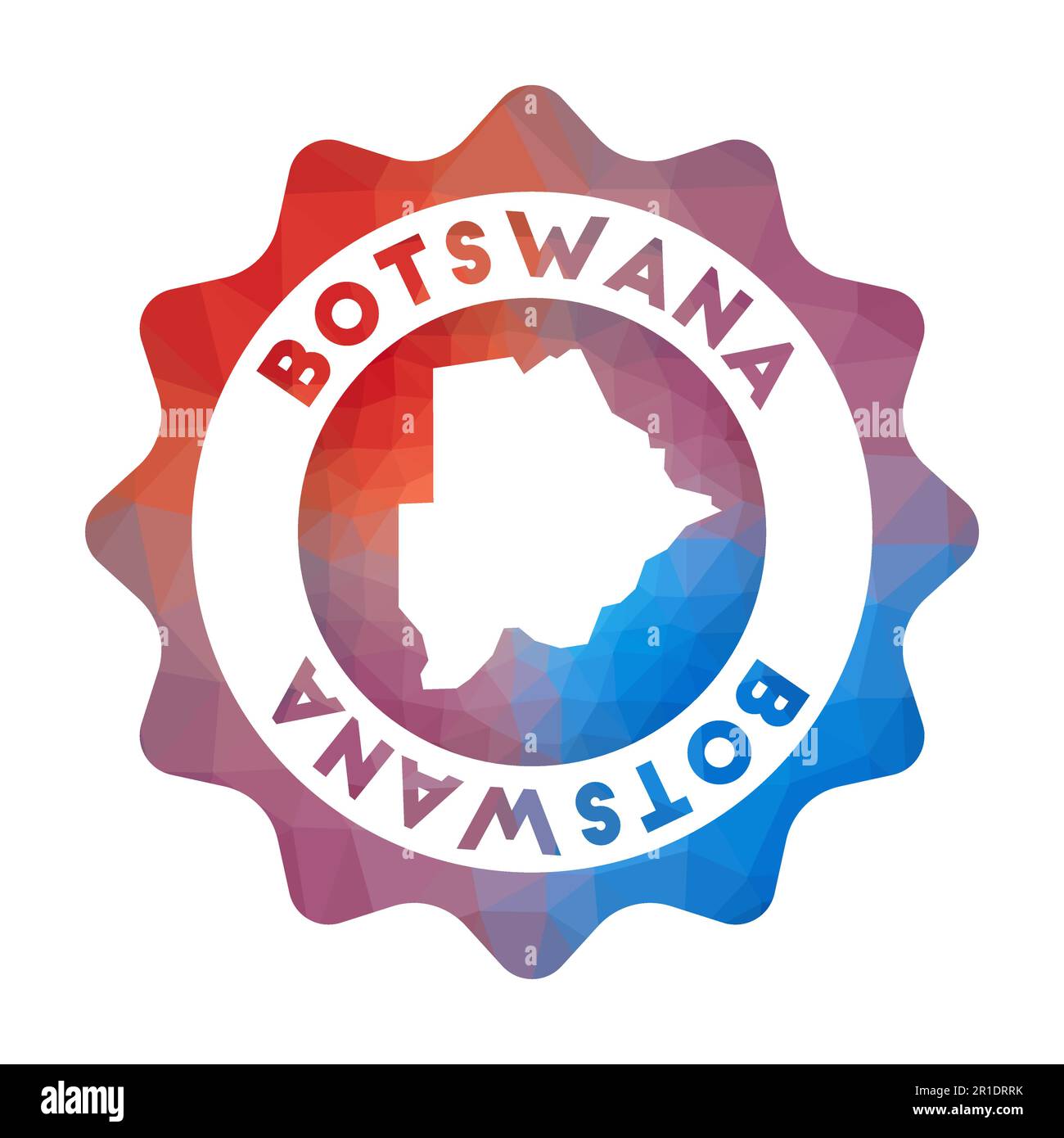 Botswana low poly logo. Colorful gradient travel logo of the country in ...