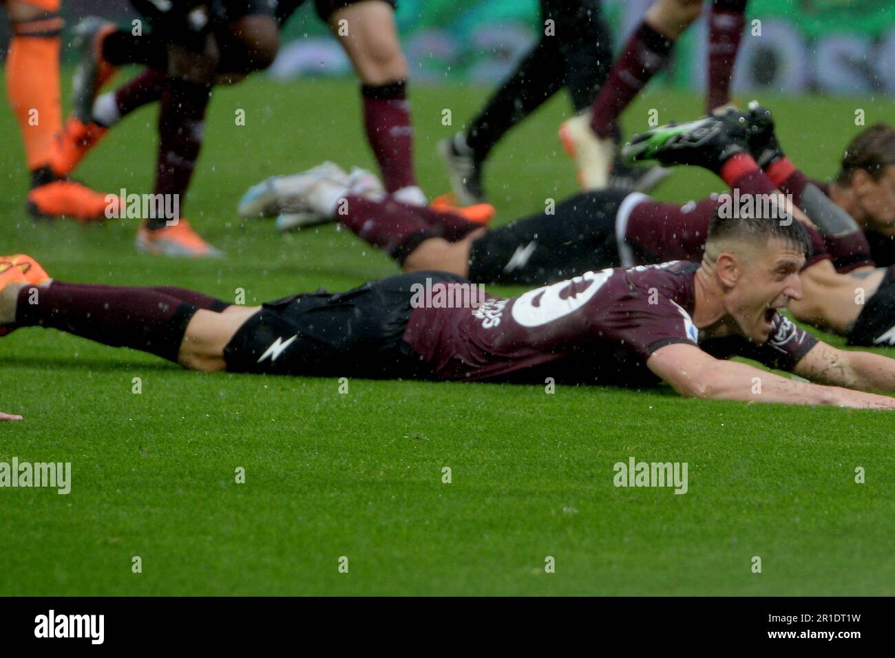 Salerno, Italy. 13th May, 2023. Krzysztof Piatek of US Salernitana ...