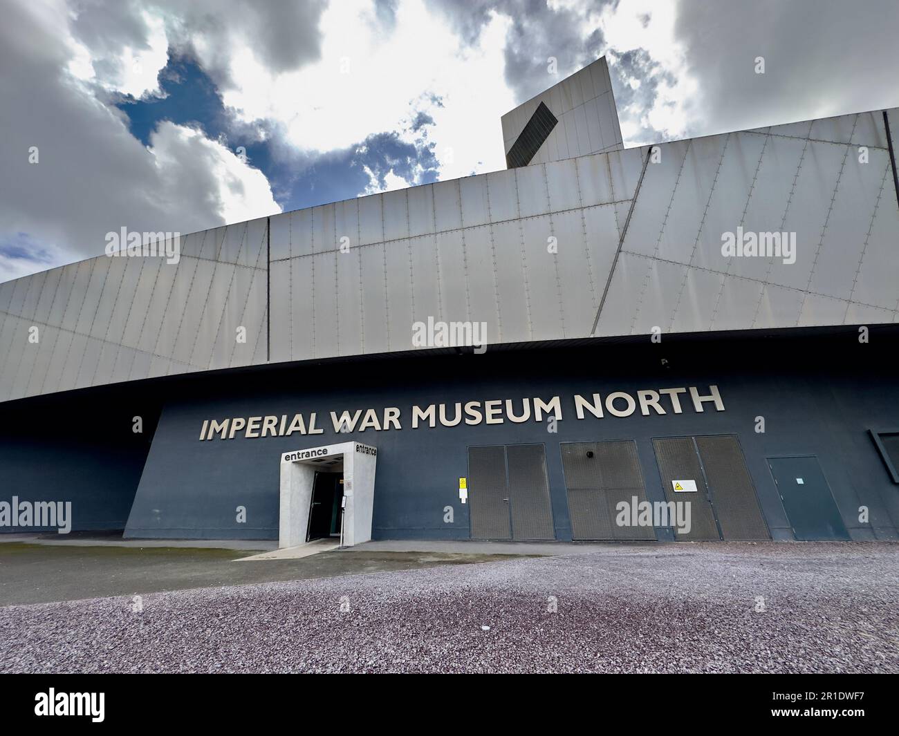 A View Of The Exterior Of The Imperial War Museum North In Manchester A View Of The Exterior Of The Imperial War Museum North In Manchester