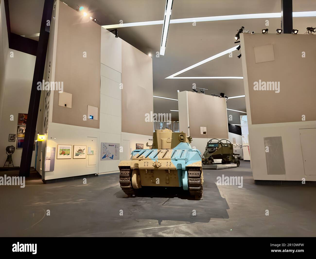 A vintage tank in Imperial War Museum North, Manchester, United Kingdom ...