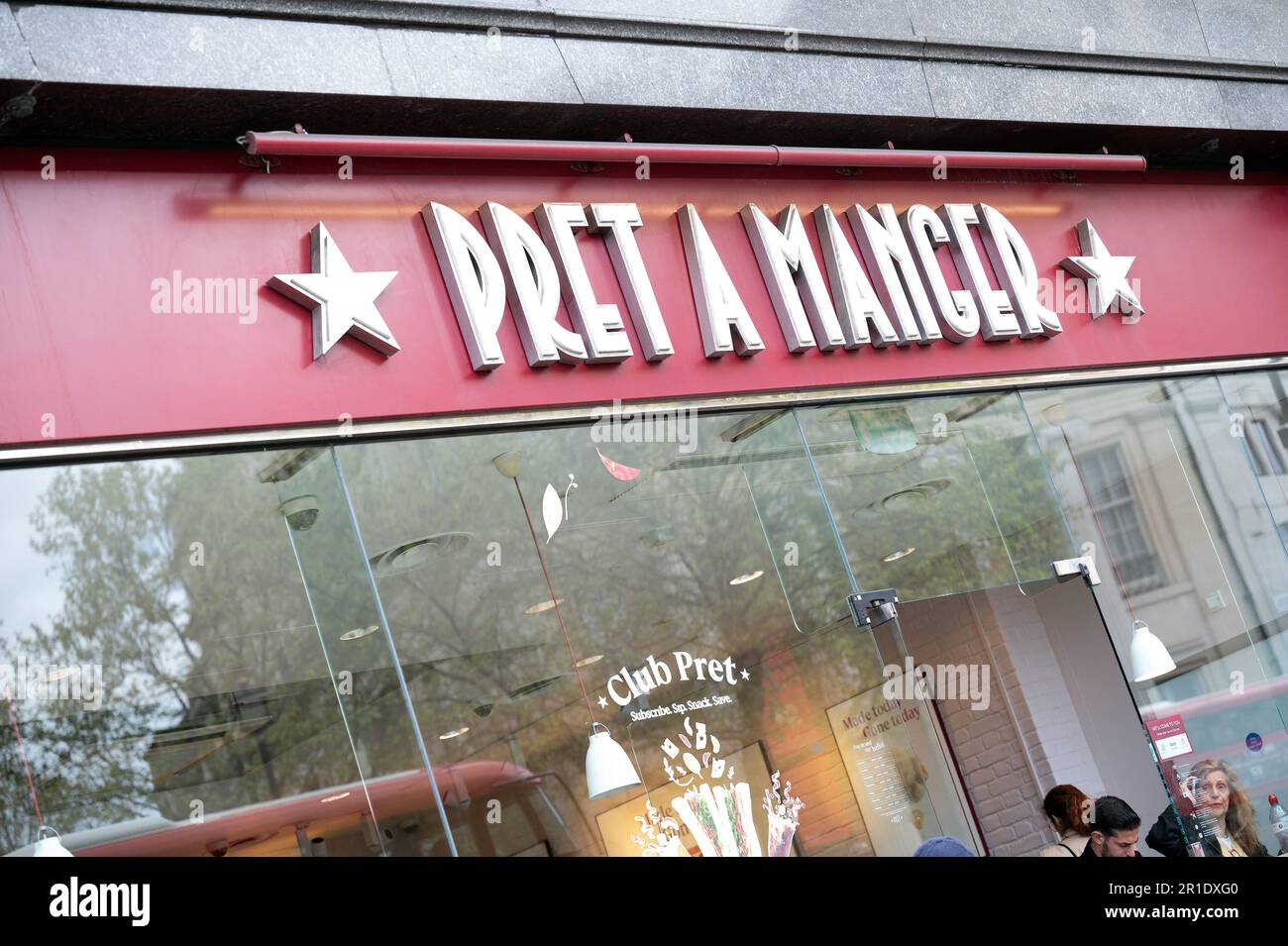 London, UK. 11th May, 2023. A shop sign of PRET A MANGER Store, on May ...
