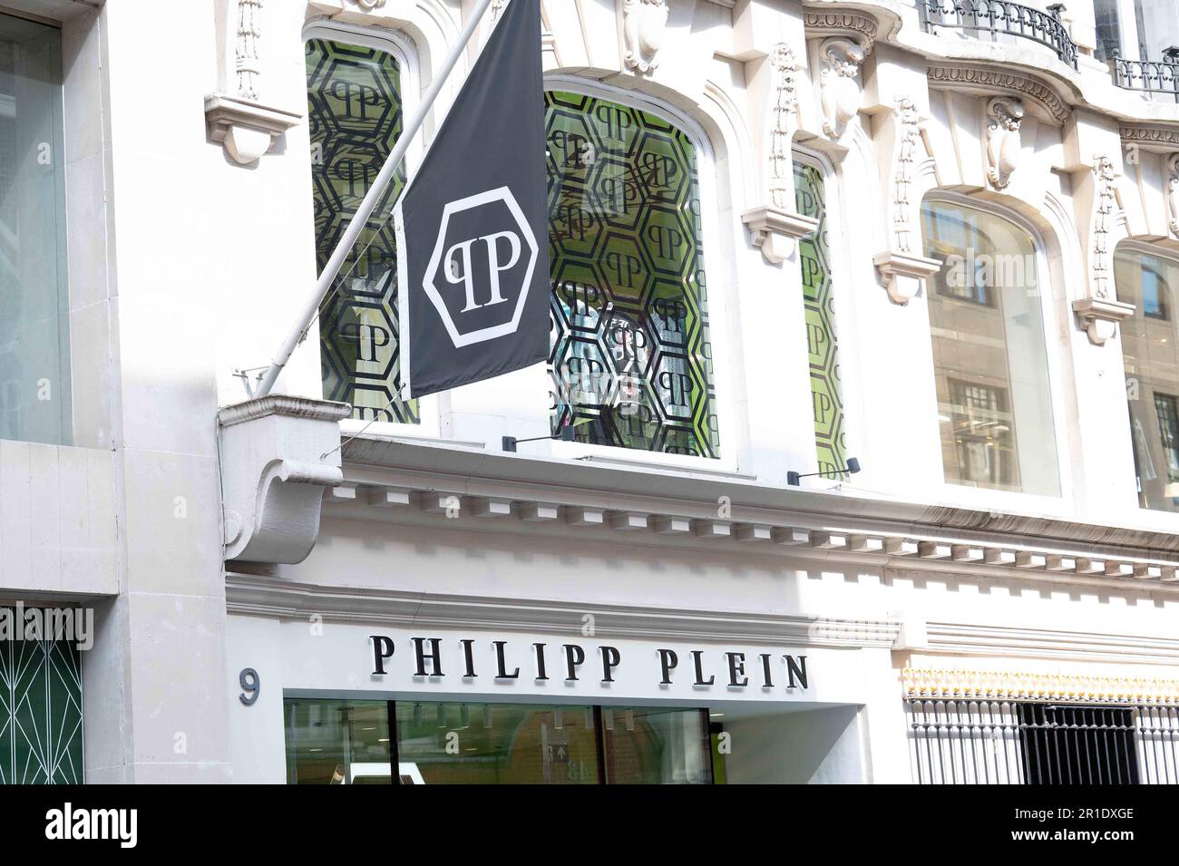 London, UK. 11th May, 2023. A shop sign of PHILIPP PLEIN Store, on May ...