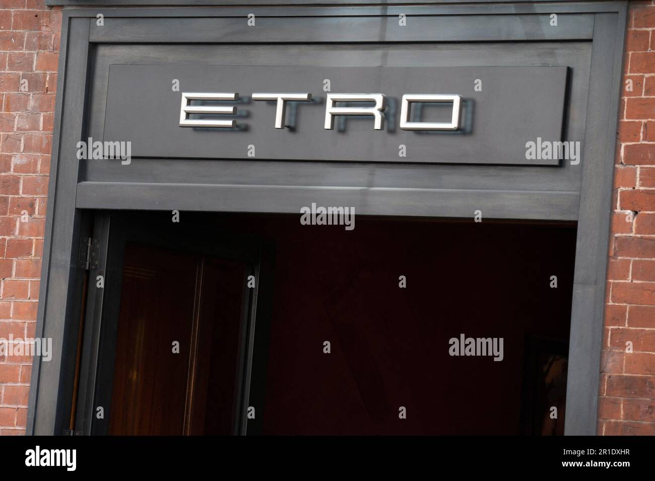 London, UK. 11th May, 2023. A shop sign of ETRO Store, on May 07, 2023 in London, England. Photo ...