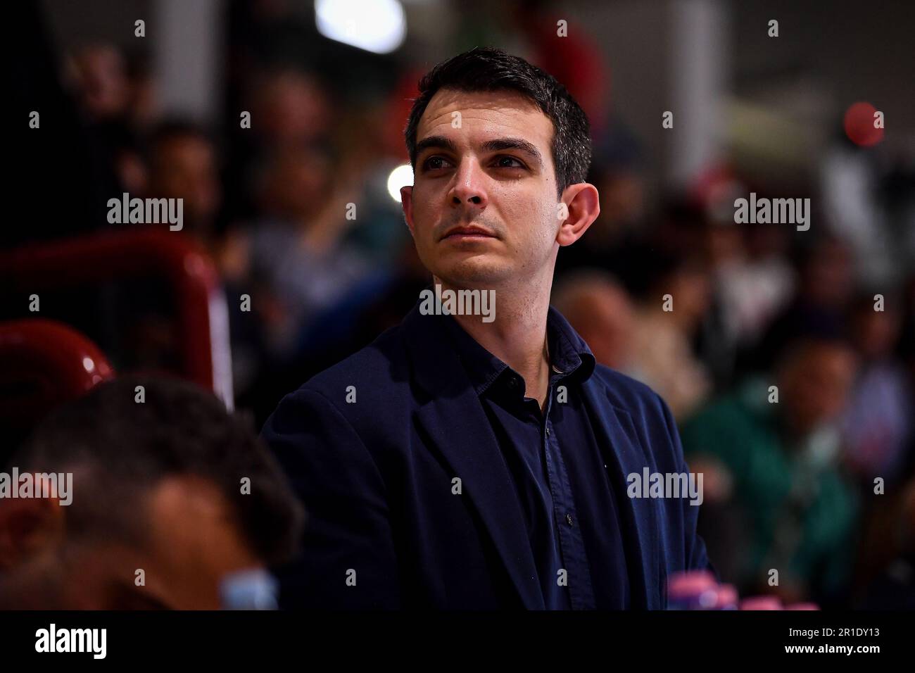 Sassari, Italy. 13th May, 2023. Matteo AldamonteRaimond Handball ...