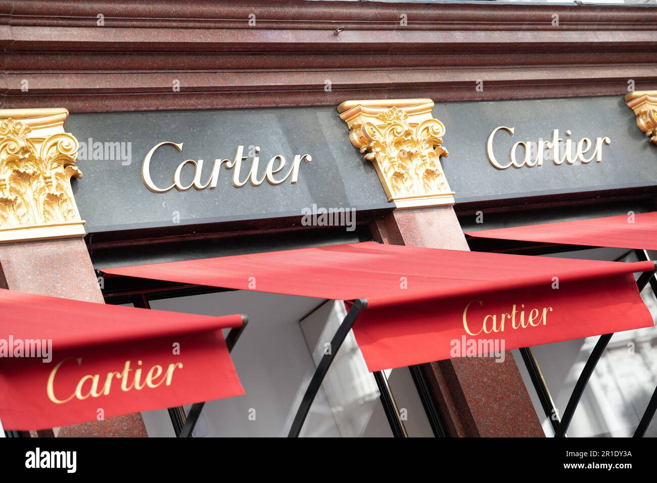 London, UK. 11th May, 2023. A shop sign of CARTIER Store, on May 07 ...