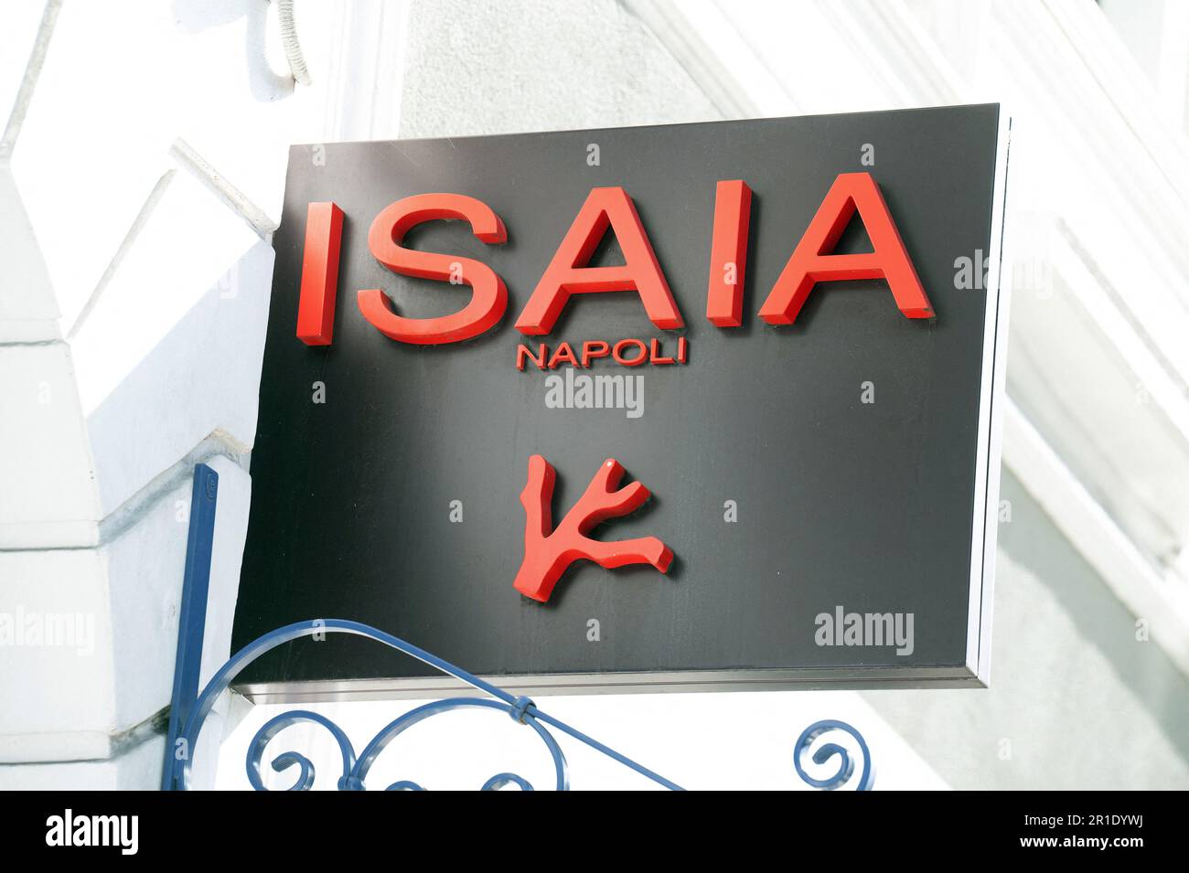 London, UK. 11th May, 2023. A shop sign of ISAIA Store, on May 07, 2023 ...